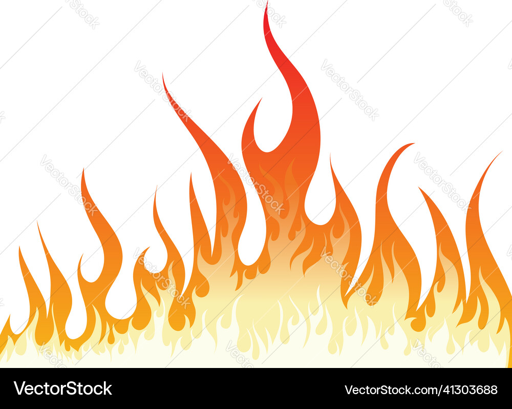 Cartoon fire flame Royalty Free Vector Image - VectorStock
