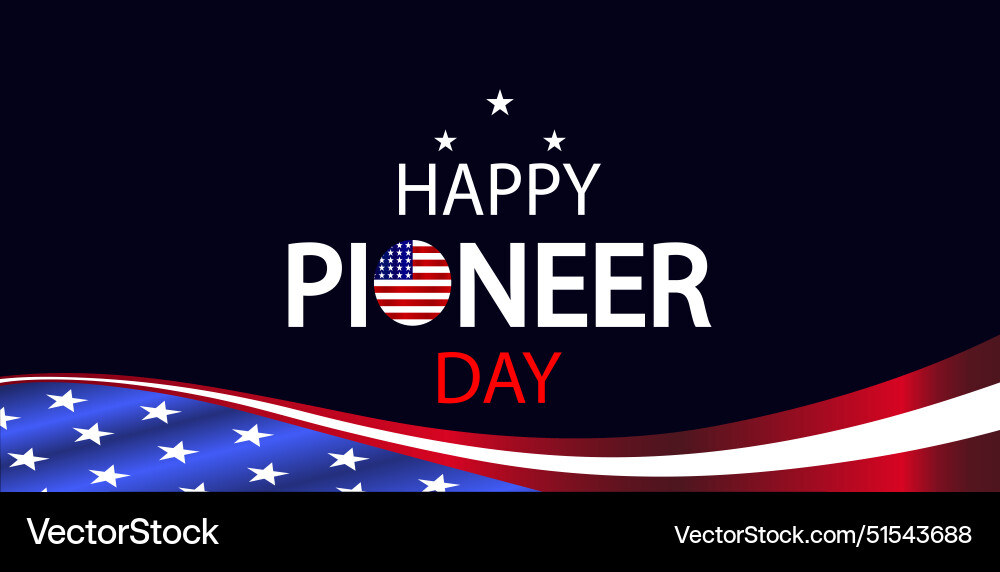 Commemorating july 24th with a usa flag design Vector Image
