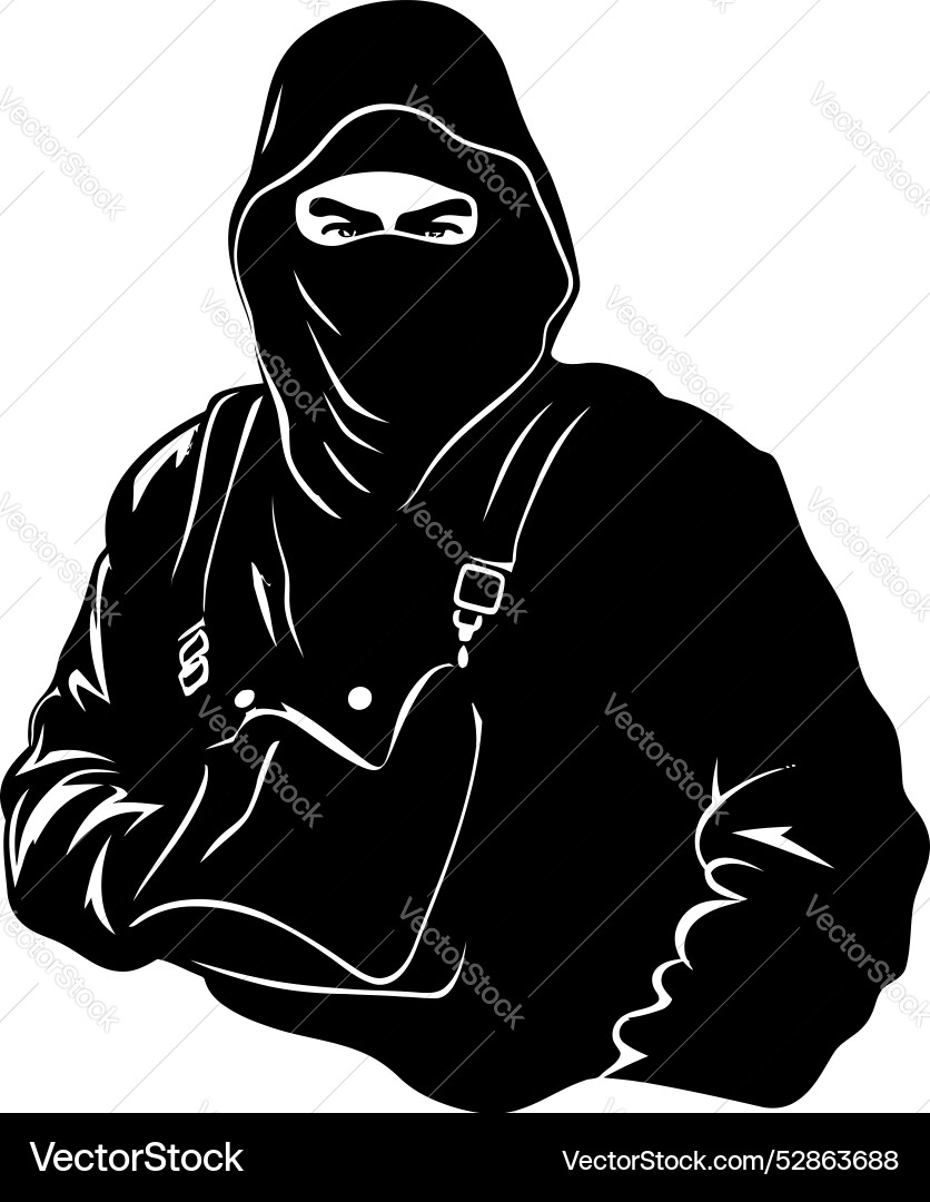 Crooks catch robber with stolen bag icon spoils Vector Image