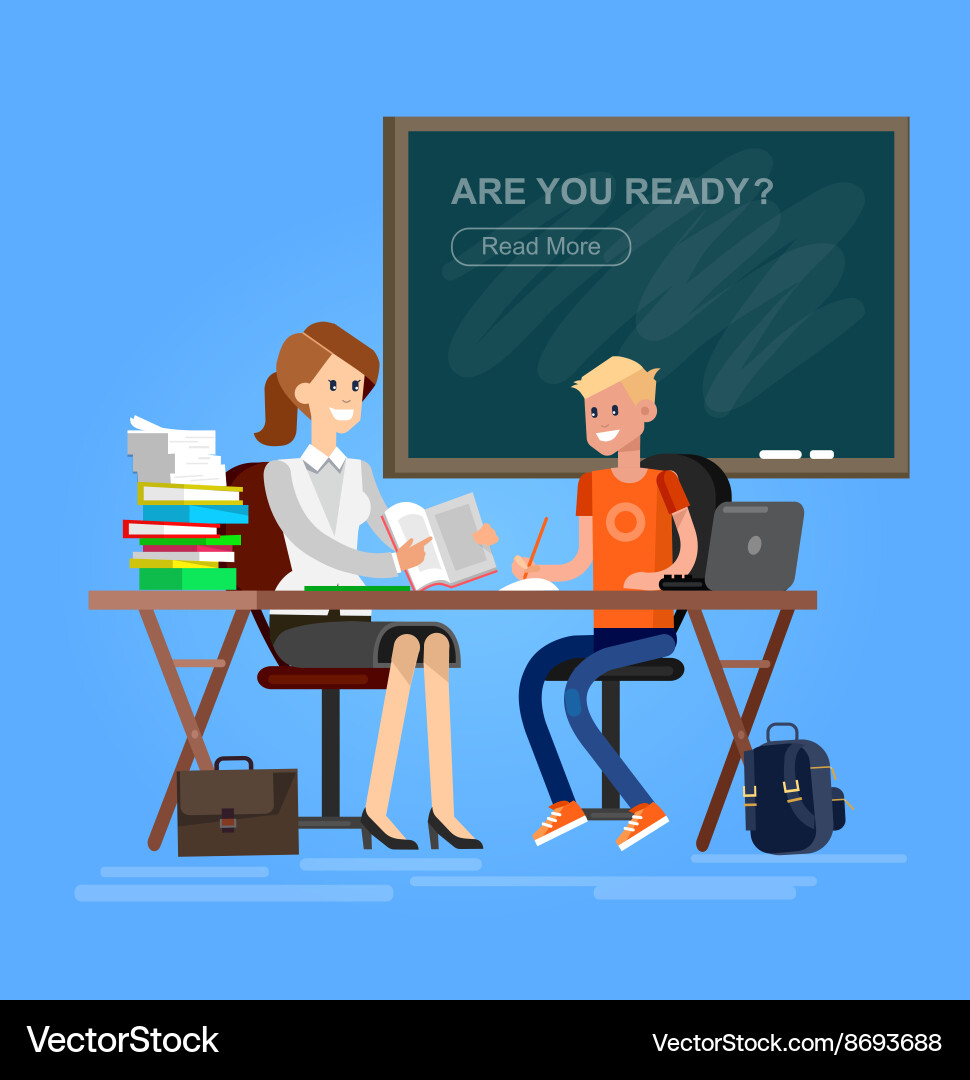 Family Learning Session Royalty Free Vector Image