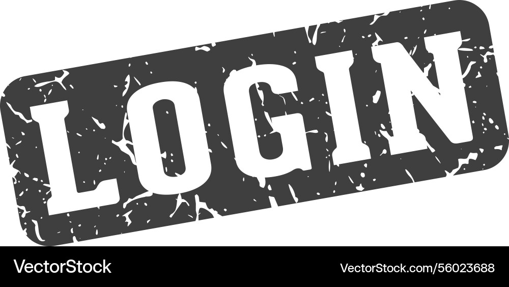 Login rectangular sign stamp Royalty Free Vector Image