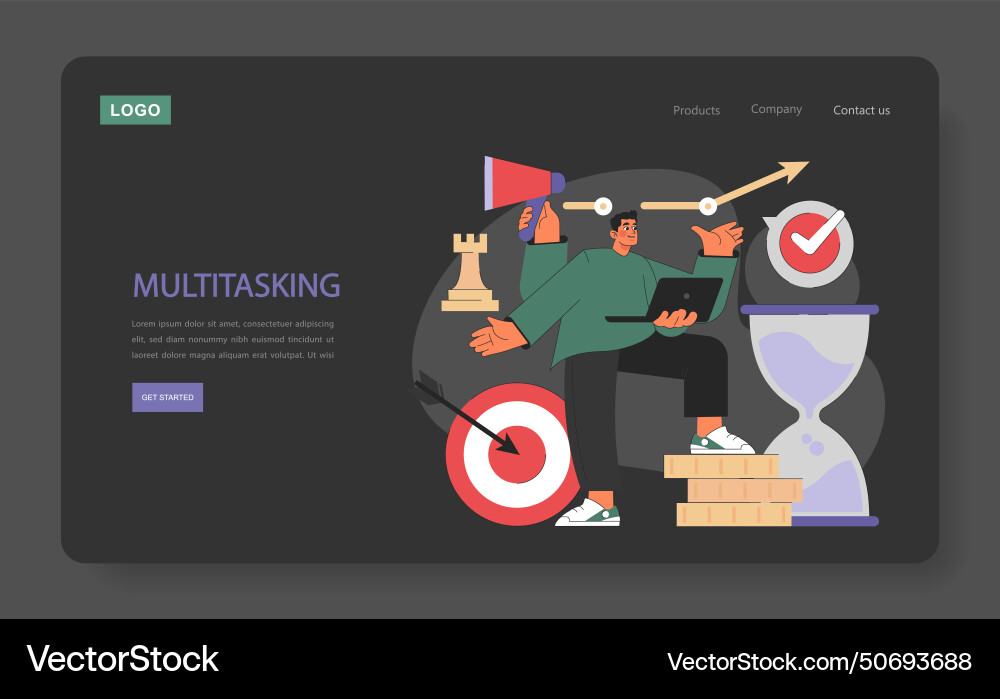 Multitasking Royalty Free Vector Image - VectorStock