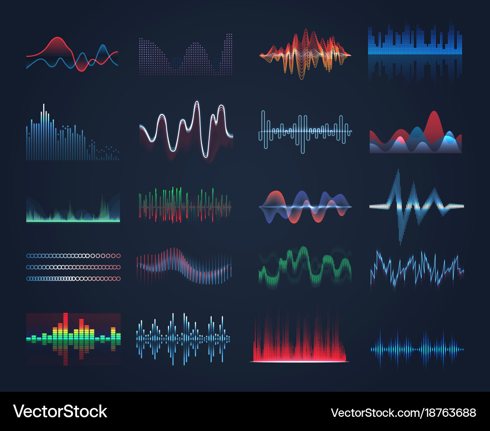 Music Equalizer Waveform Royalty Free Vector Image