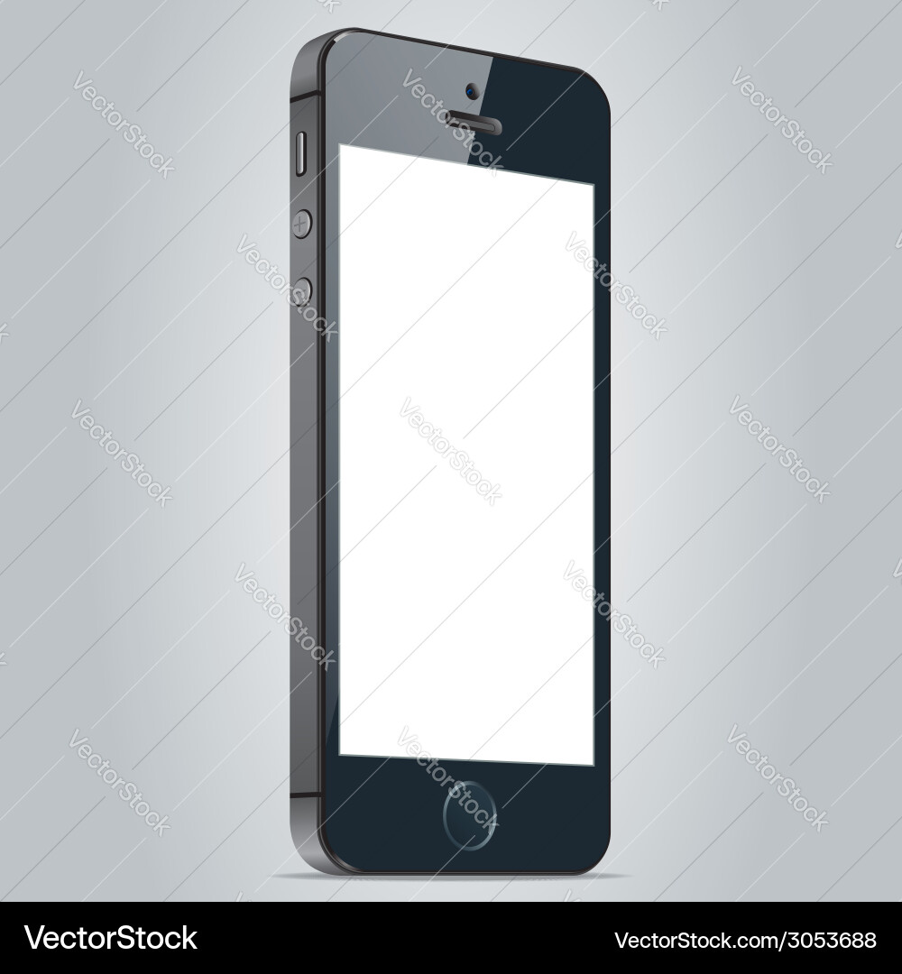 Realistic black apple iphone 5s and 6 plus Vector Image