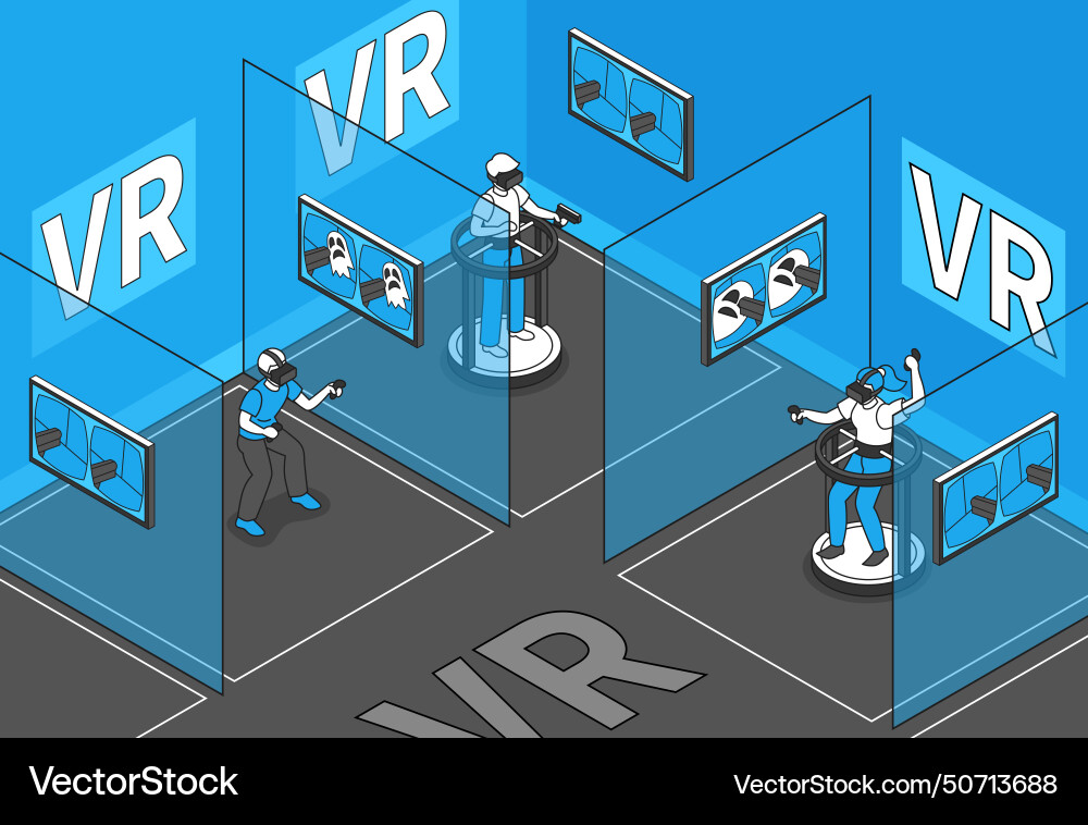 Virtual reality background Royalty Free Vector Image