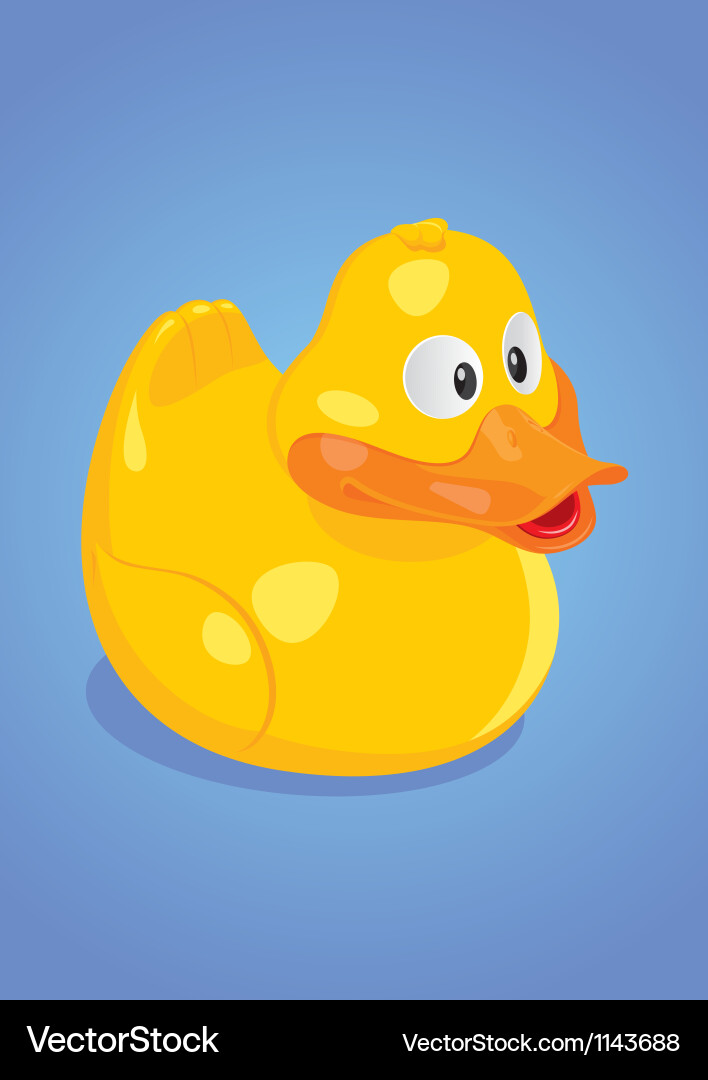 Yellow duck Royalty Free Vector Image - VectorStock