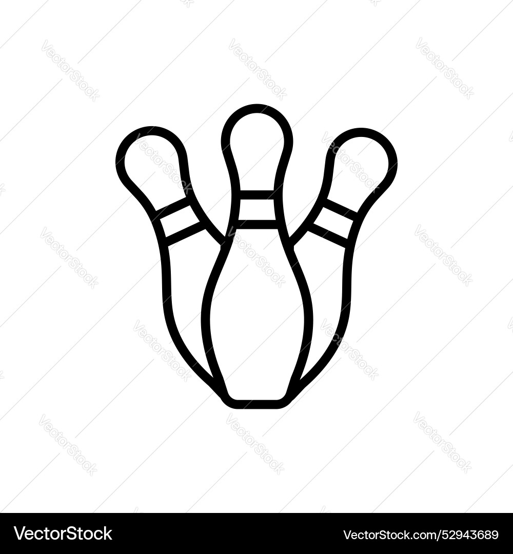 Bowling pins icon Royalty Free Vector Image - VectorStock
