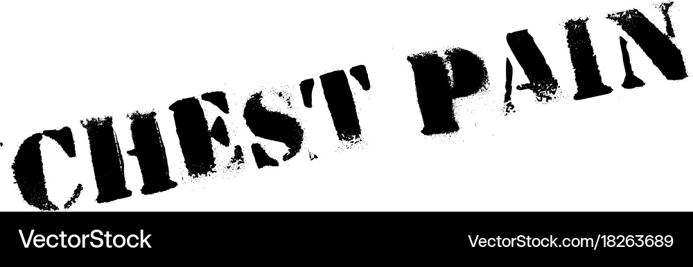 Chest pain rubber stamp Royalty Free Vector Image