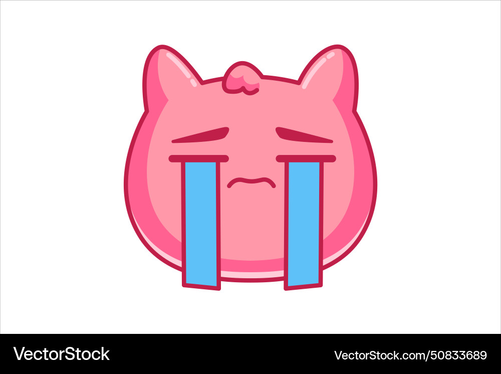 Cute animal expression sticker design Royalty Free Vector