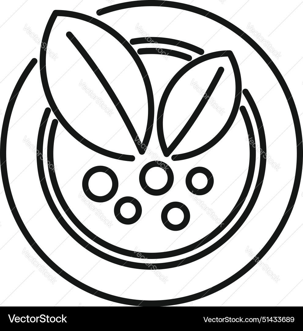 Icon of a tomato slice Royalty Free Vector Image