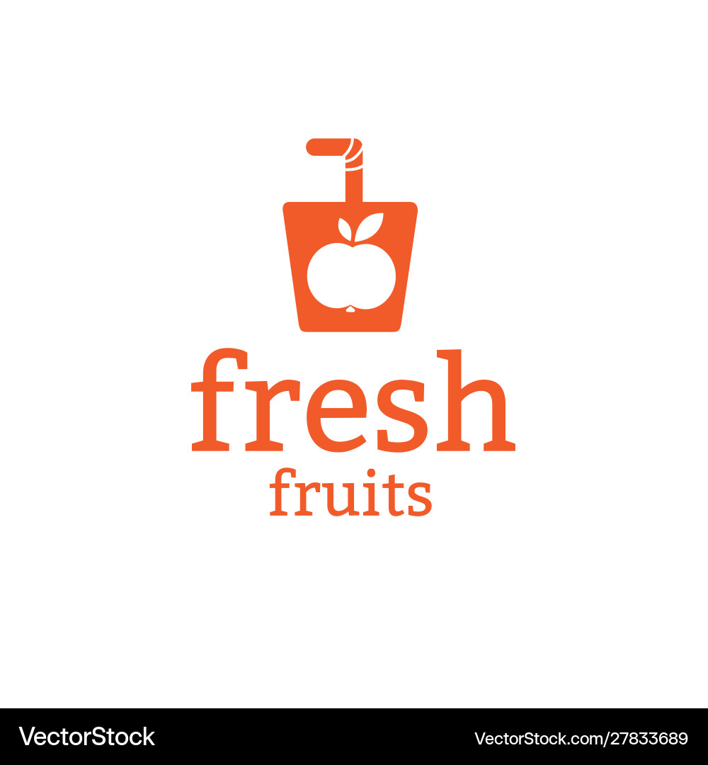 Juice friuts logo design concept fruit and Vector Image