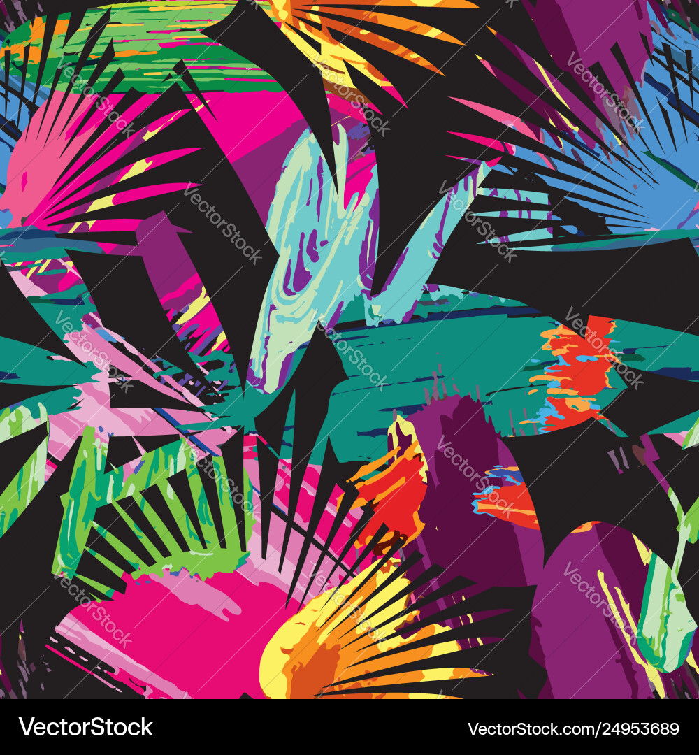 Leaves pattern clipping mask black Royalty Free Vector Image