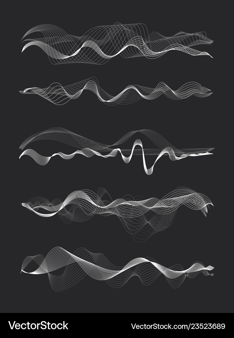 Music sound waves Royalty Free Vector Image - VectorStock