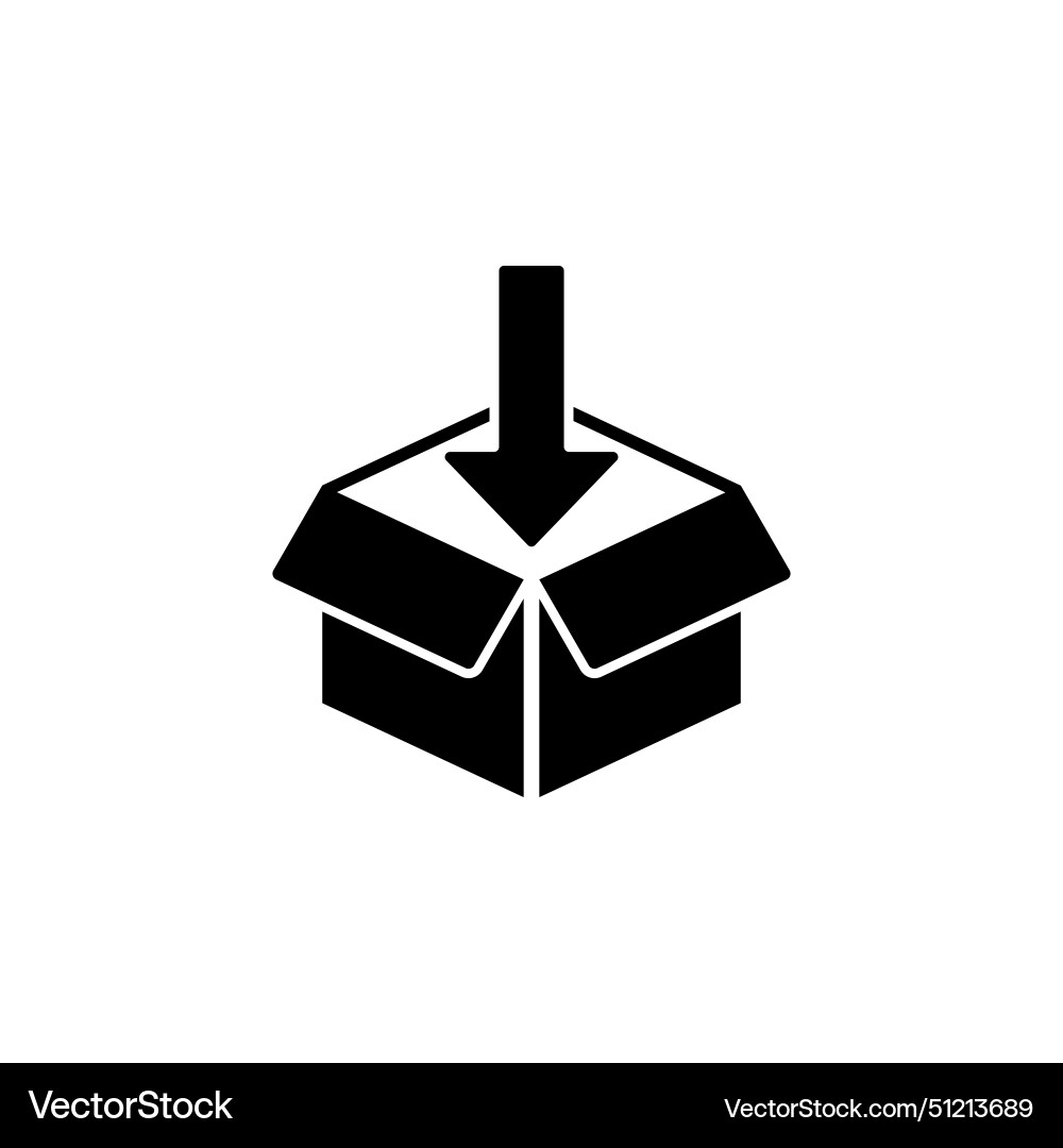 Packaging box flat icon Royalty Free Vector Image