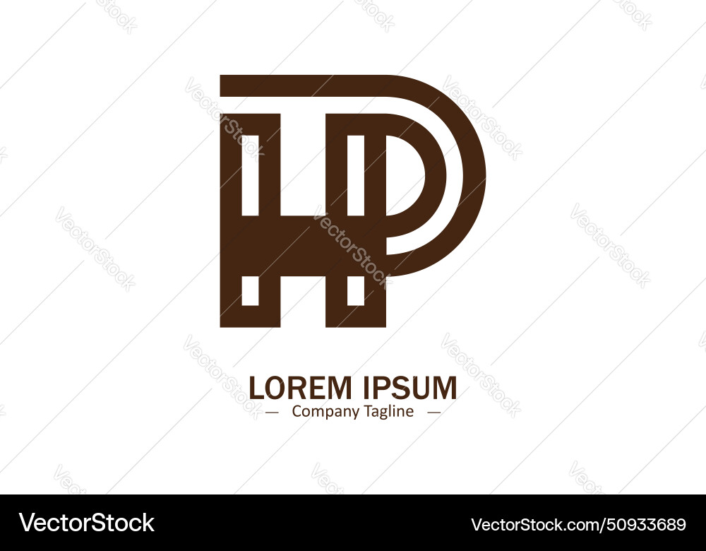 Professional elegant trendy awesome artistic h p Vector Image