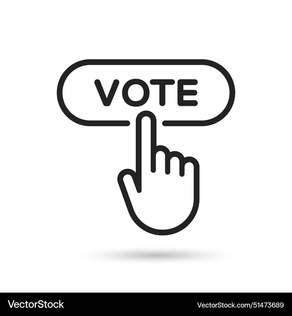 Voting election with hand sign Royalty Free Vector Image