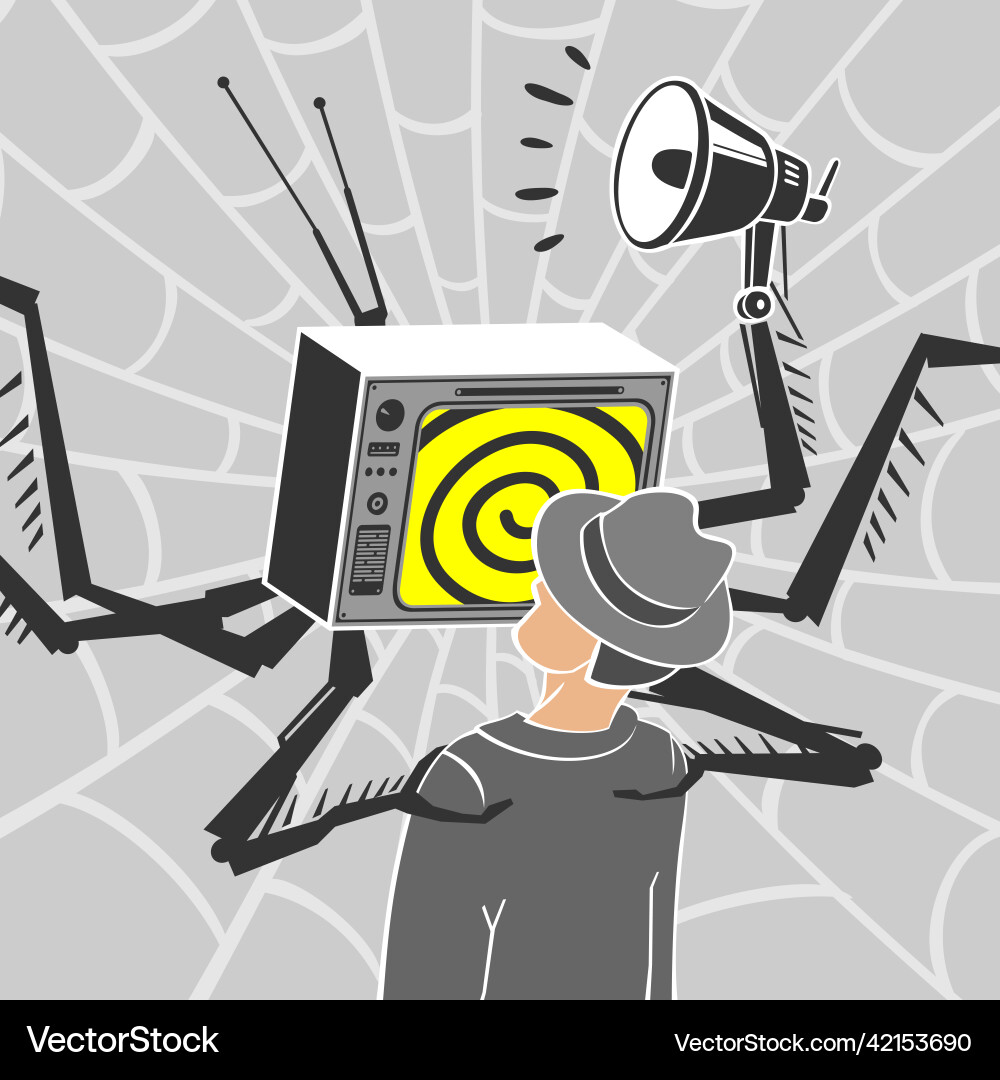 Aggressive propaganda concept Royalty Free Vector Image