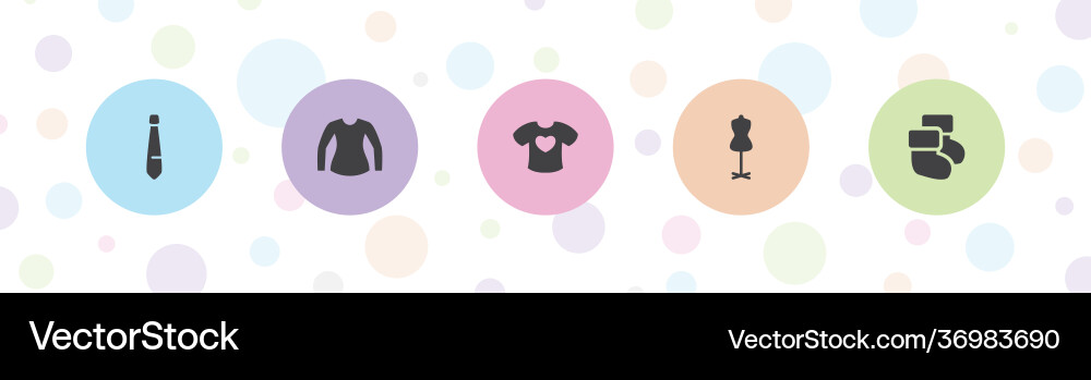 Garment icons Royalty Free Vector Image - VectorStock