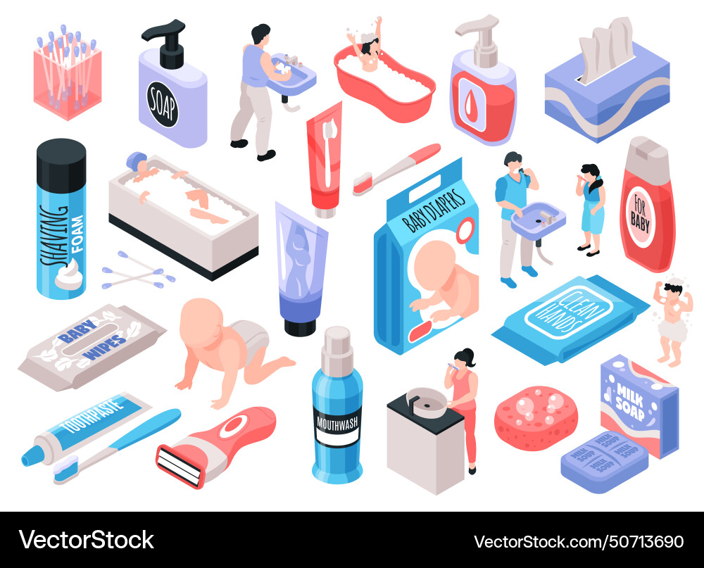 Personal hygiene set Royalty Free Vector Image