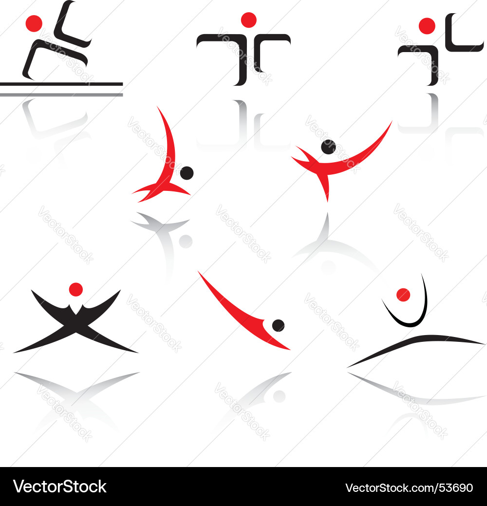 Sport Symbol Collection Royalty Free Vector Image
