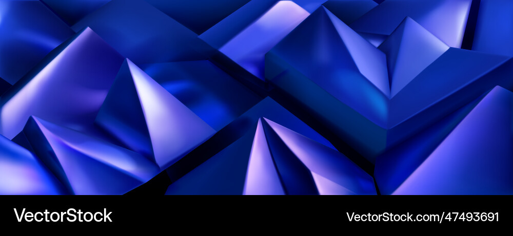Abstract background of 3d shapes Royalty Free Vector Image
