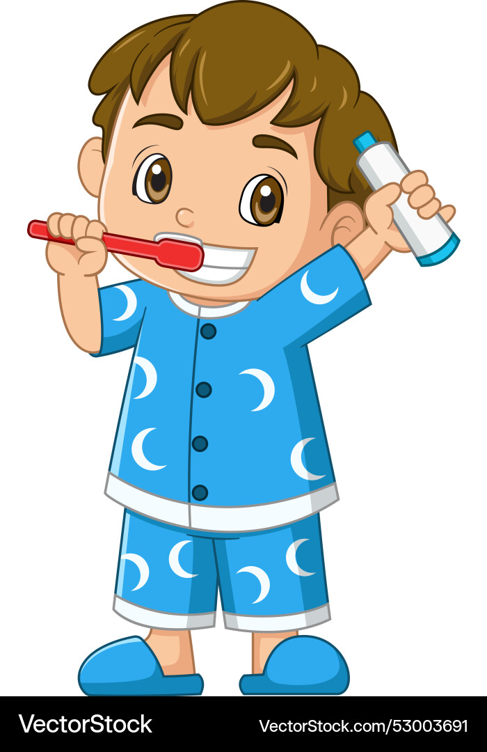 Boy Brush Teeth Clip Art