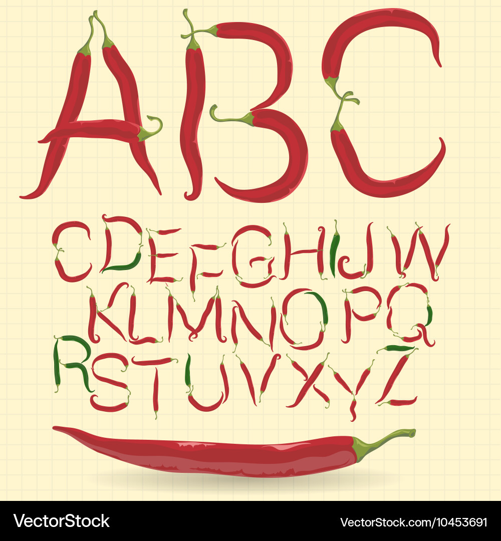 Chilly typeface Royalty Free Vector Image - VectorStock