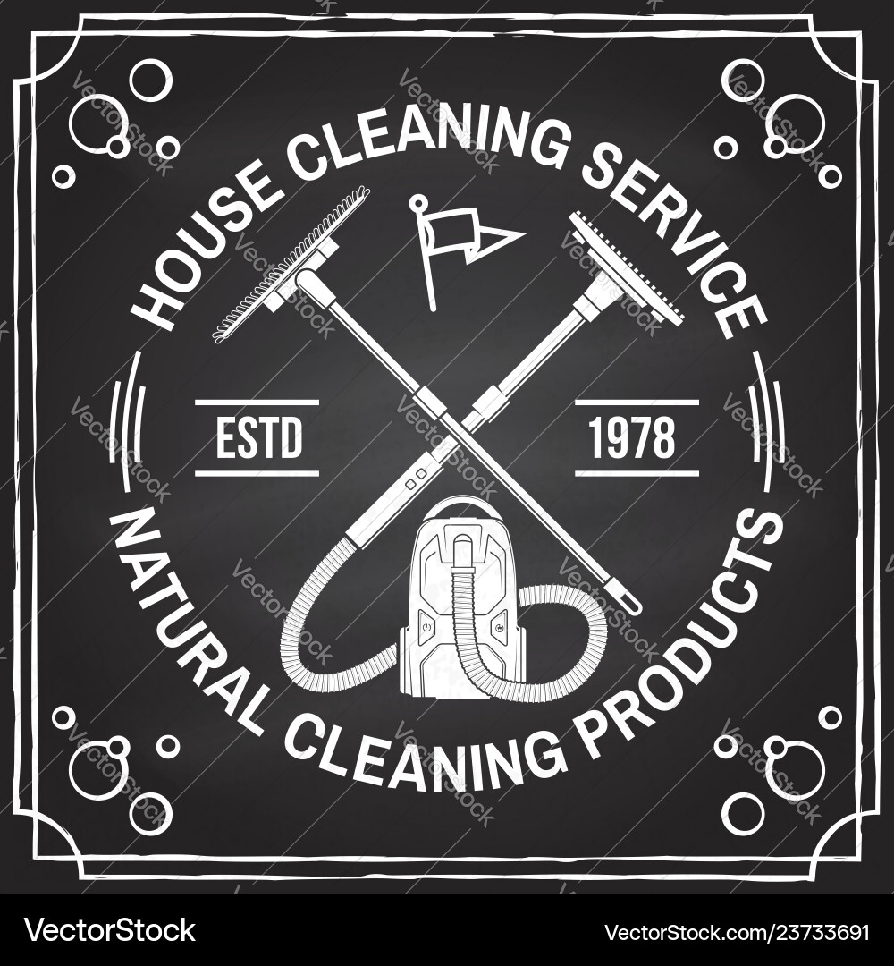 Cleaning Services Badge Emblem Royalty Free Vector Image
