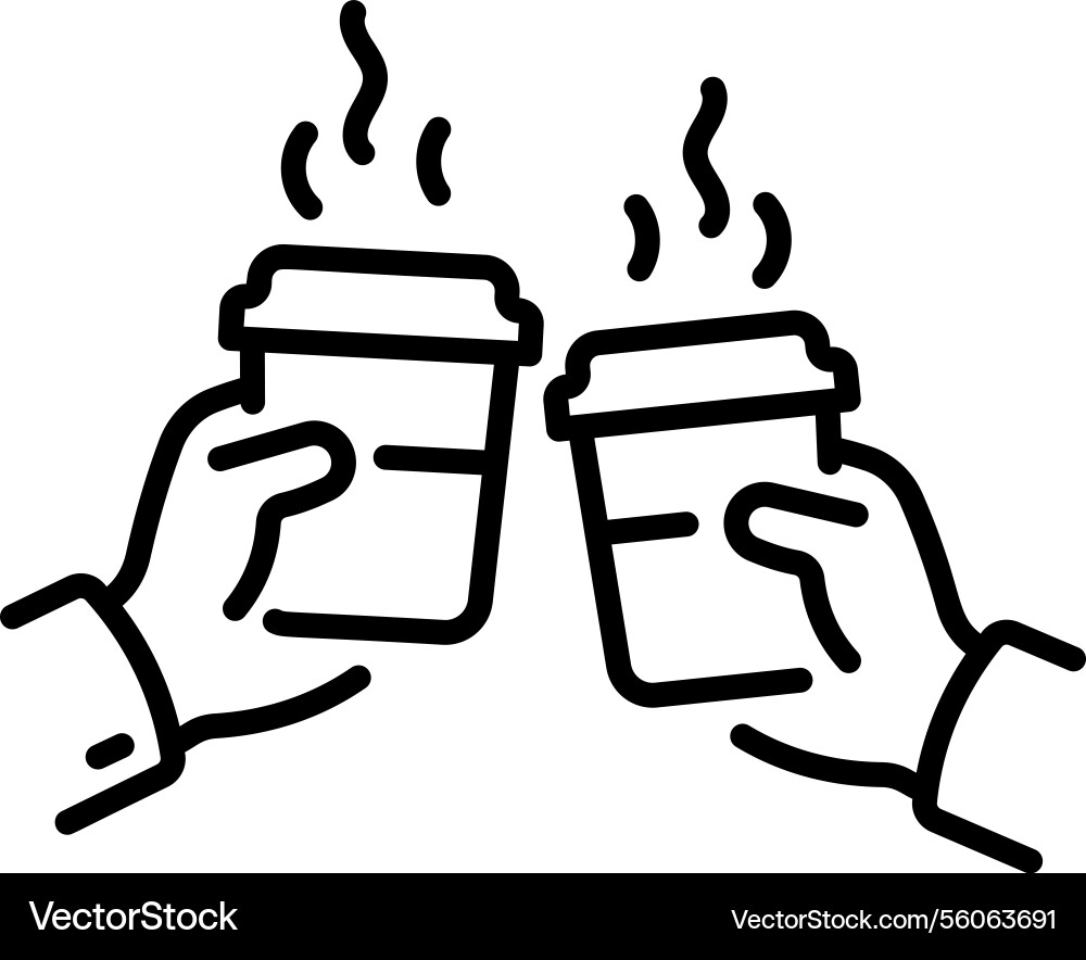 Coffee cheers Royalty Free Vector Image - VectorStock