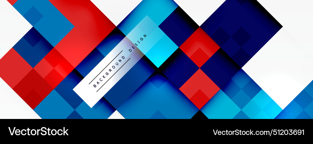 Colorful abstract art with red blue and white Vector Image