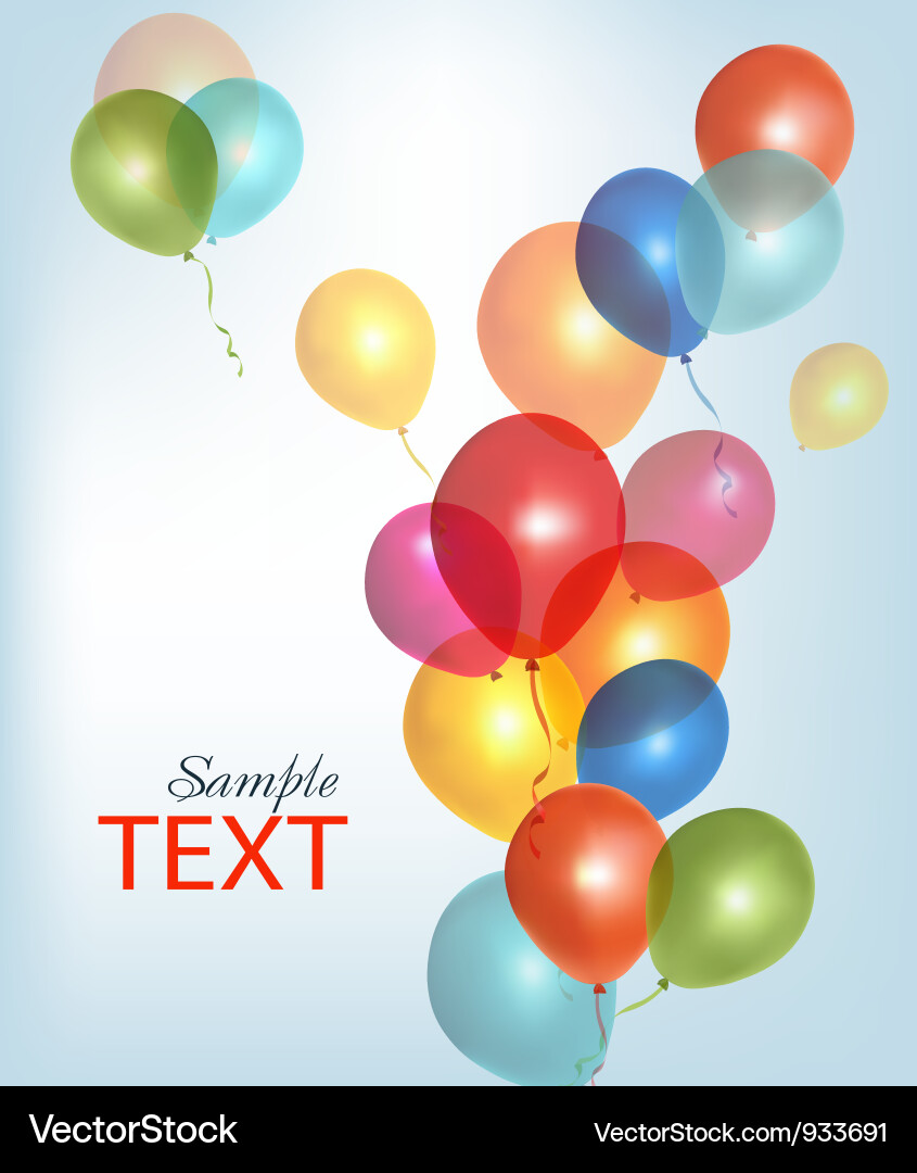 Colorful Balloons Background Royalty Free Vector Image