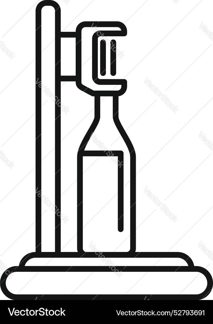 Electric toothbrush standing on charging base Vector Image