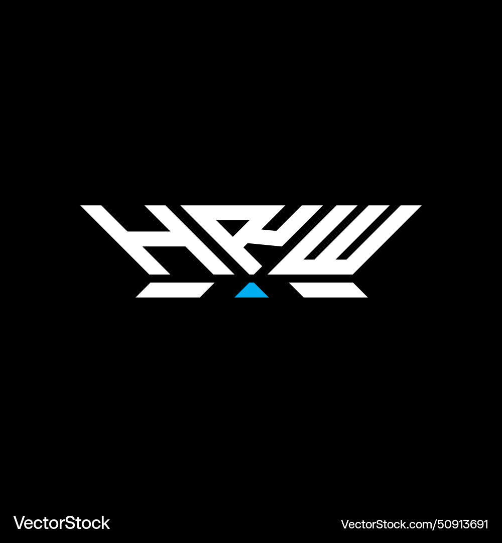 Hrw letter logo design simple and modern Vector Image