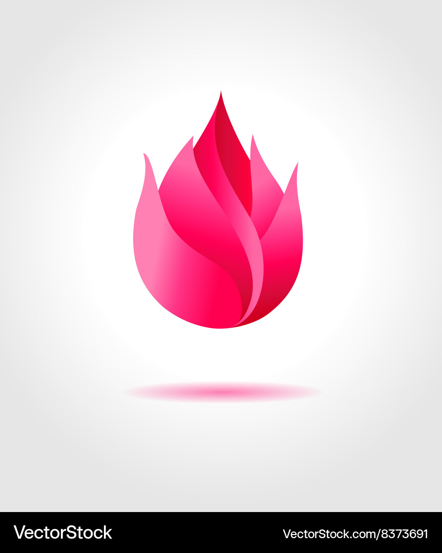 Pink flower abstract symbol Royalty Free Vector Image