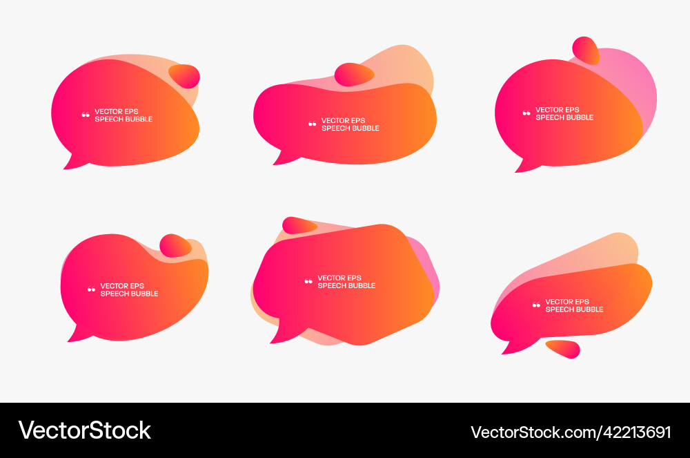 Template of bubble shapes for quotes Royalty Free Vector