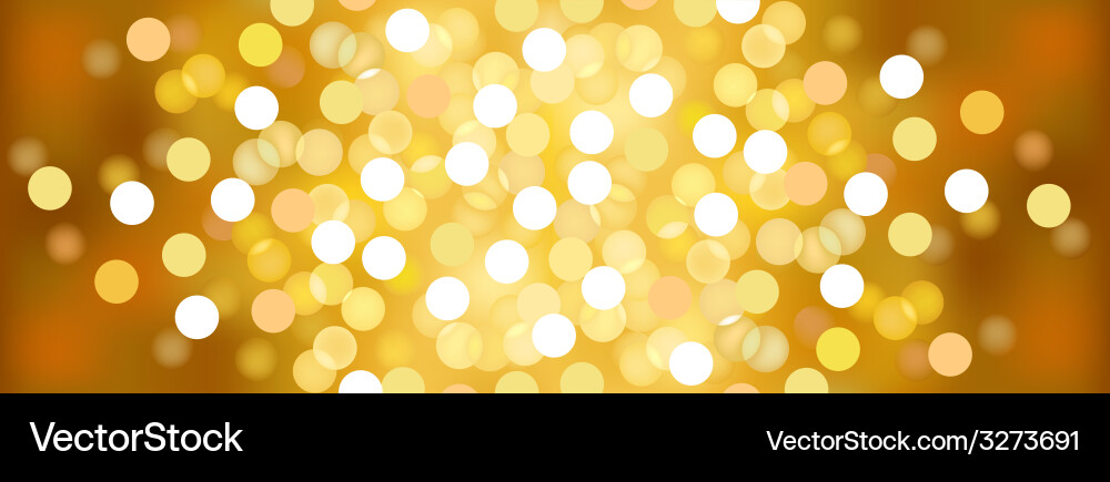 Yellow sunny festive lights background Royalty Free Vector