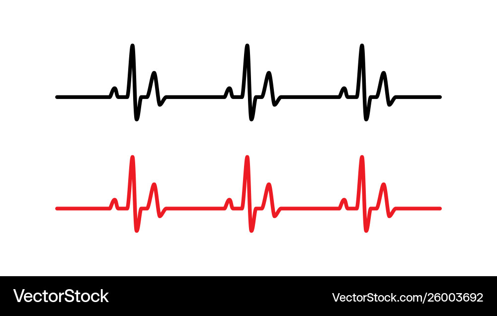 Cardiac Rhythm Lineart Royalty Free Vector Image