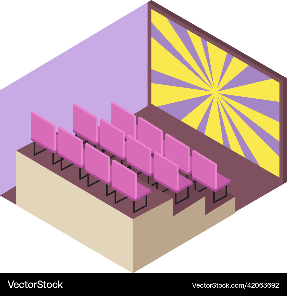Cinema hall interior Royalty Free Vector Image