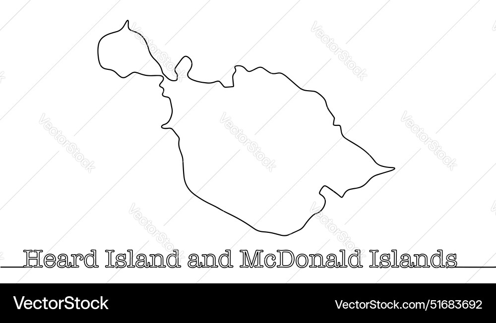 Heard island and mcdonald islands Royalty Free Vector Image