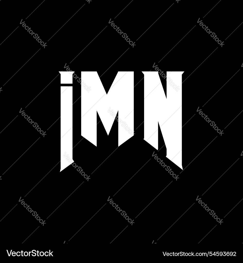 Imn letter logo design for technology company Vector Image
