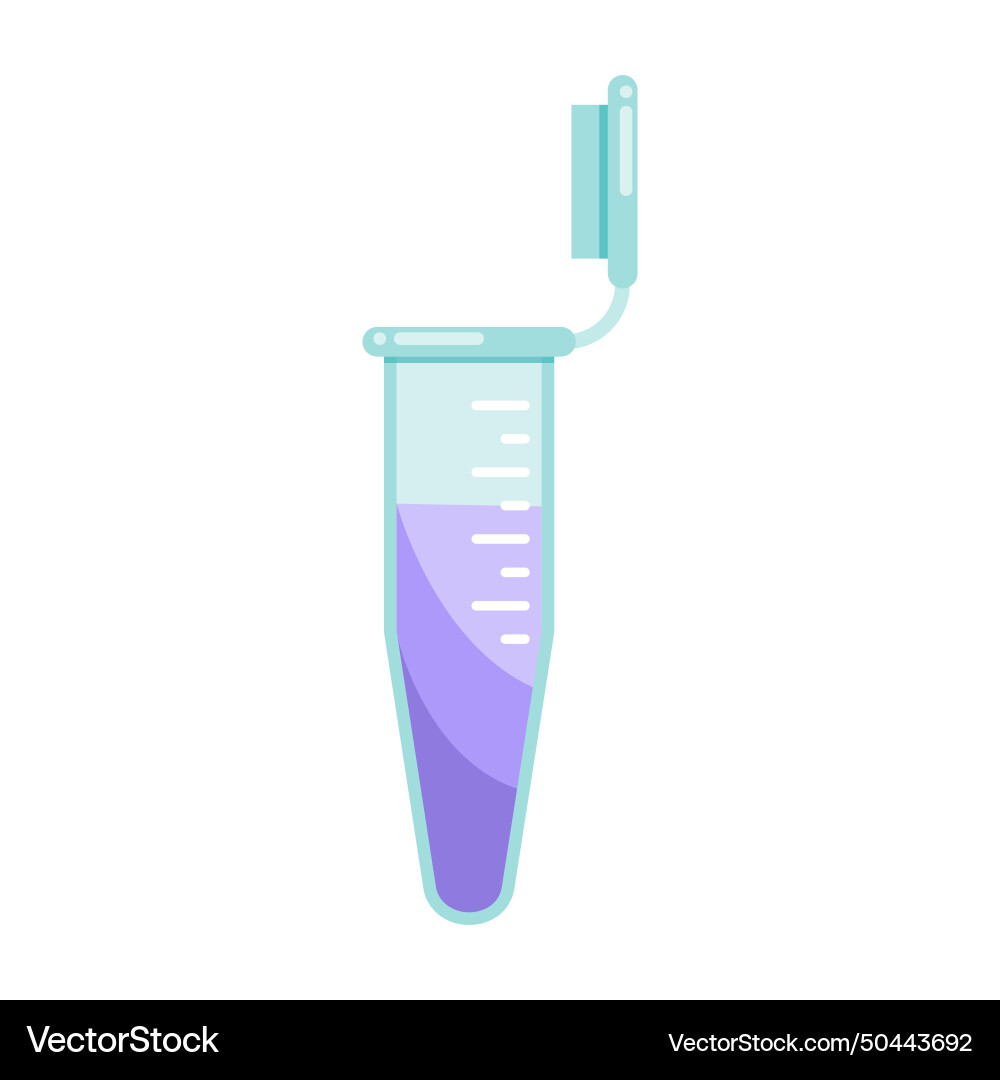 Microcentrifuge tube popped cap Royalty Free Vector Image