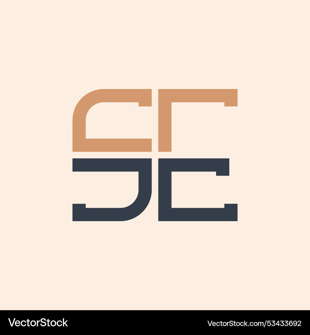 Modern se letter logo design creative and Vector Image