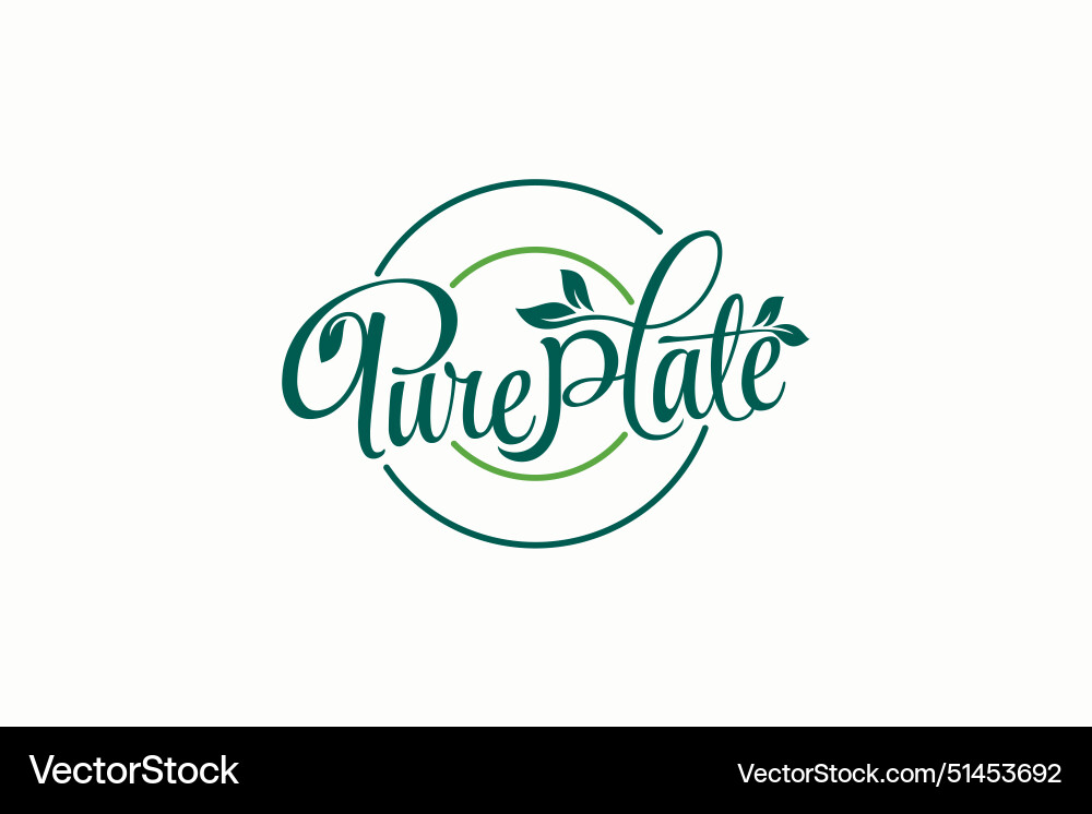 Pure plate logo with a combination Royalty Free Vector Image