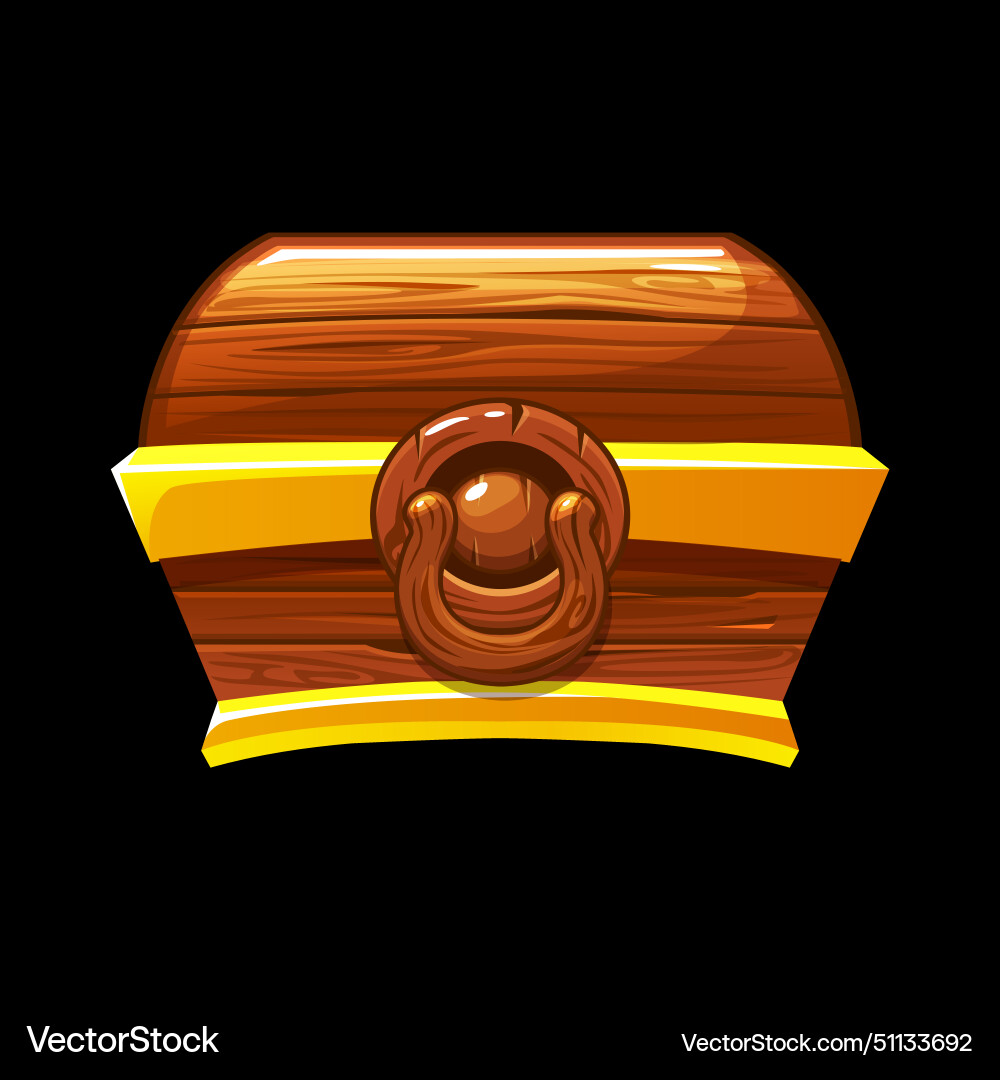 Wooden chest with stock Royalty Free Vector Image