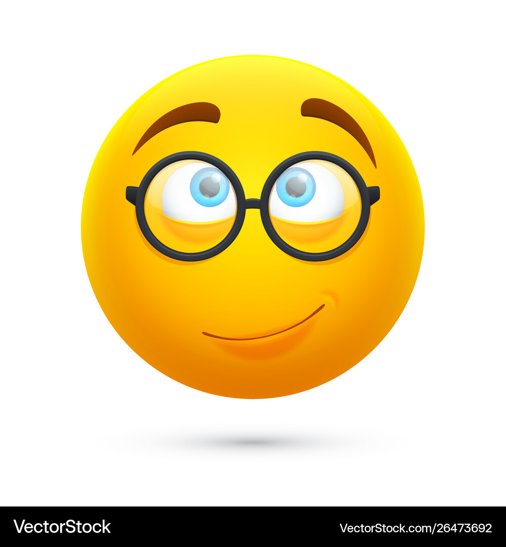 Yellow Smiley Face Emoji Royalty Free Vector Image