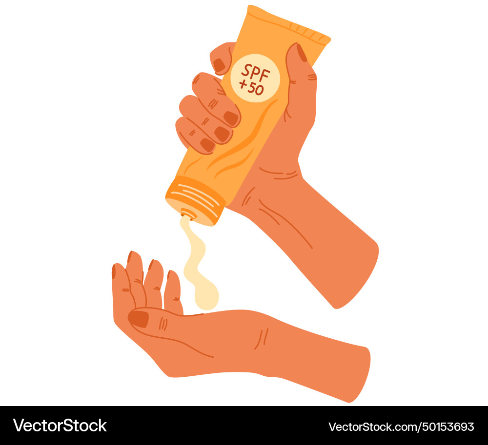 1502 sunscreen Royalty Free Vector Image - VectorStock
