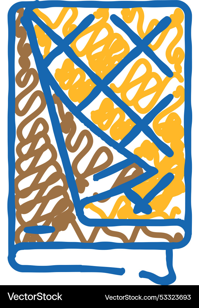 Cozy blanket sleep night icon doodle Royalty Free Vector