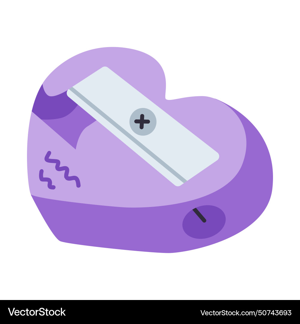 Cute hand drawn pencil sharpener with blade Vector Image