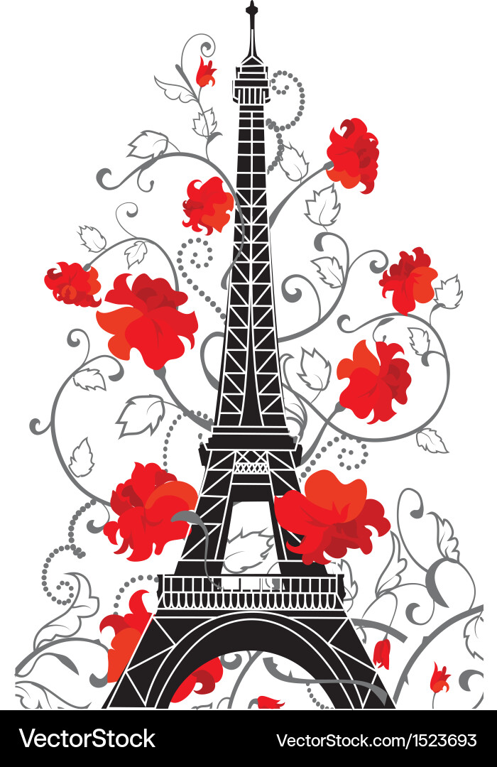 Eiffel Tower Romance Royalty Free Vector Image