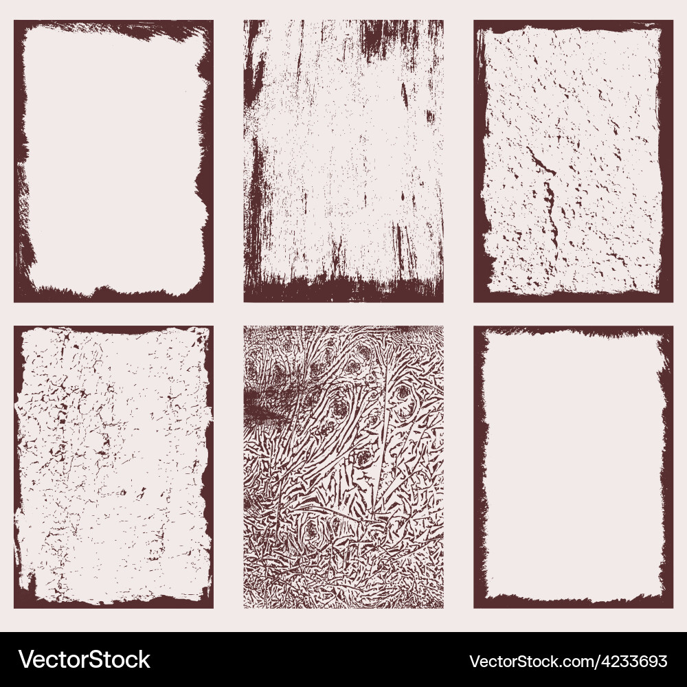 Grunge frames textures 2 Royalty Free Vector Image